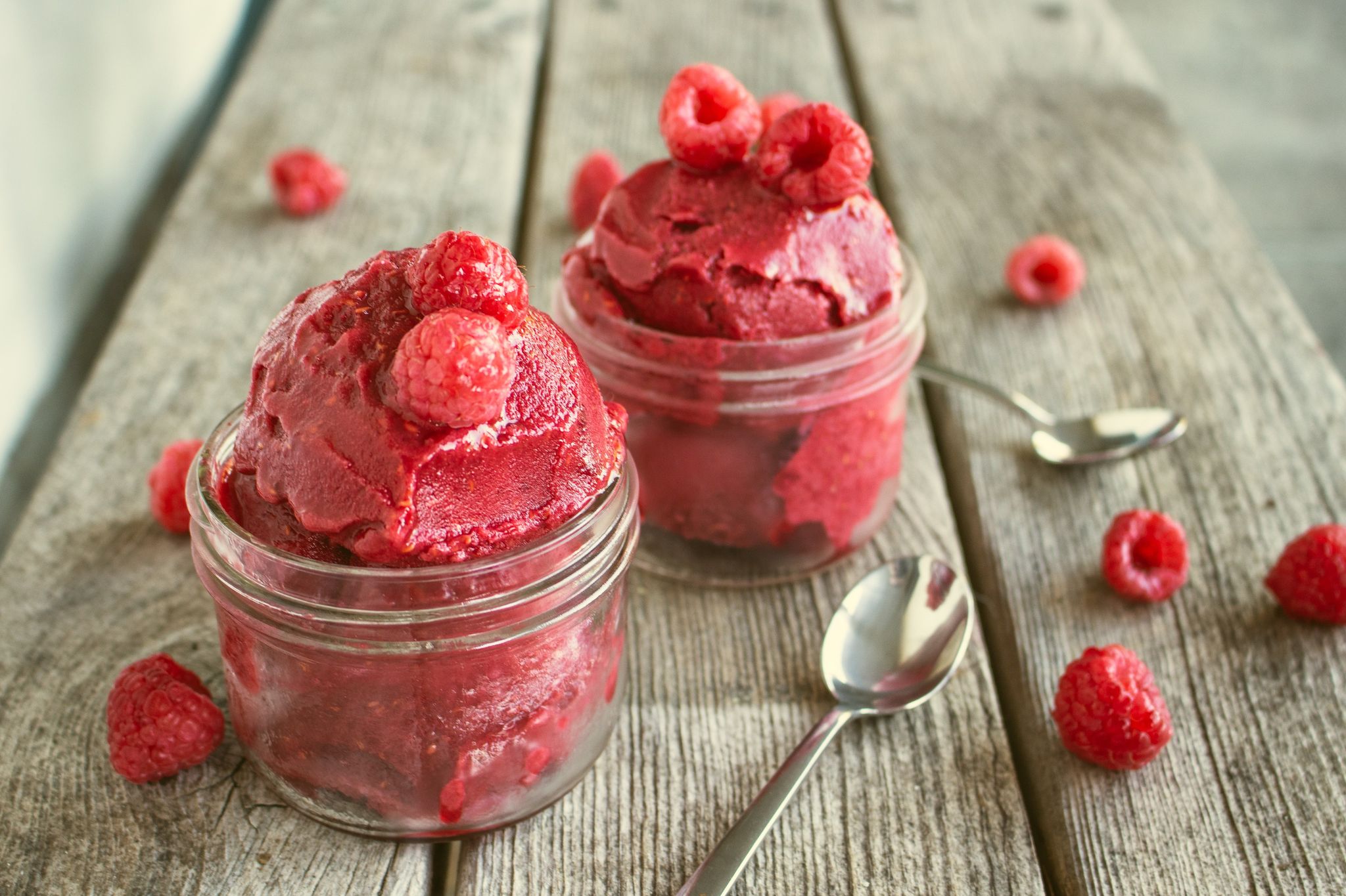 Sorbet aux framboises et kombucha - Défi je mange local