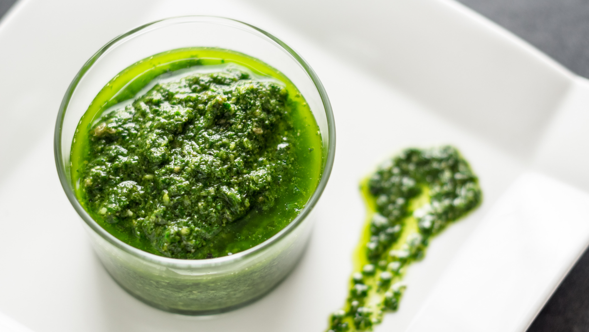 Pesto à la Fleur d'Ail - Défi je mange local